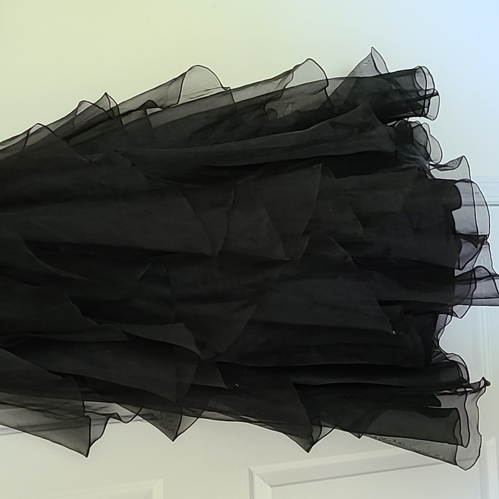 Formal Black Ruffle Dress. - Gem